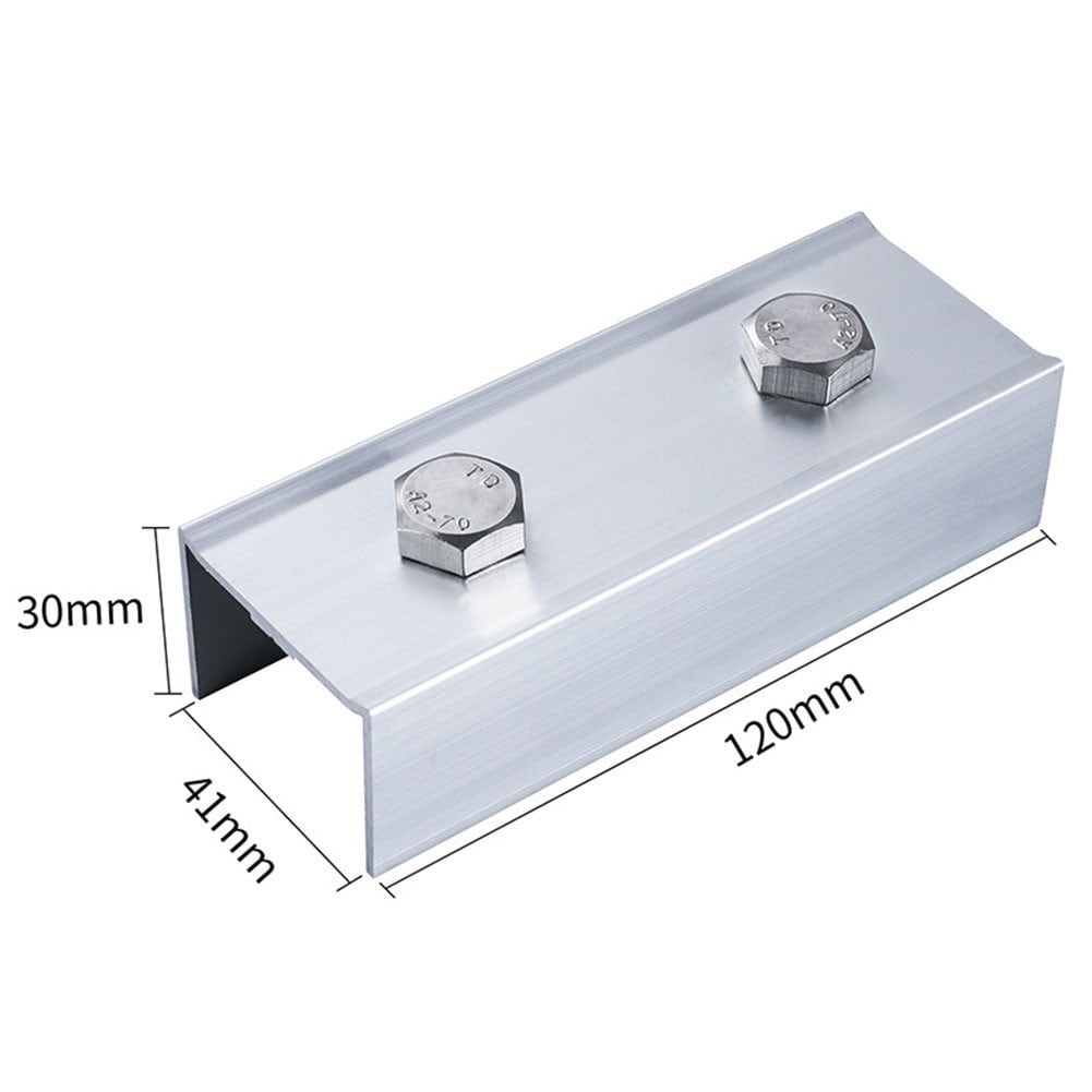 Goodhd 4Pc Solar Panels Module Rail Connector Aluminium Pv Bracket For ...