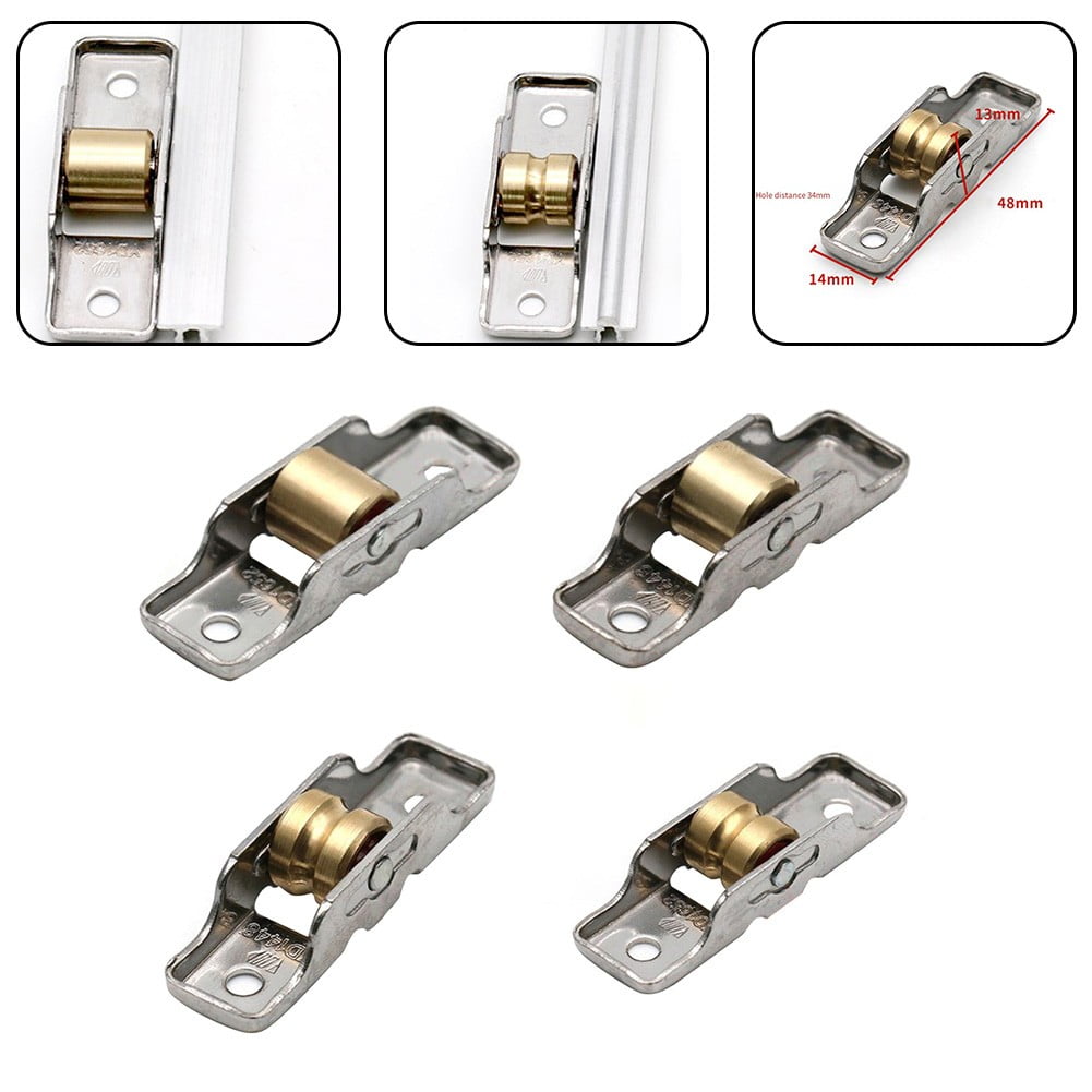 Goodhd 4Pcs Stainless Steel Sliding Door Rollers Heavy Silent Bearing ...