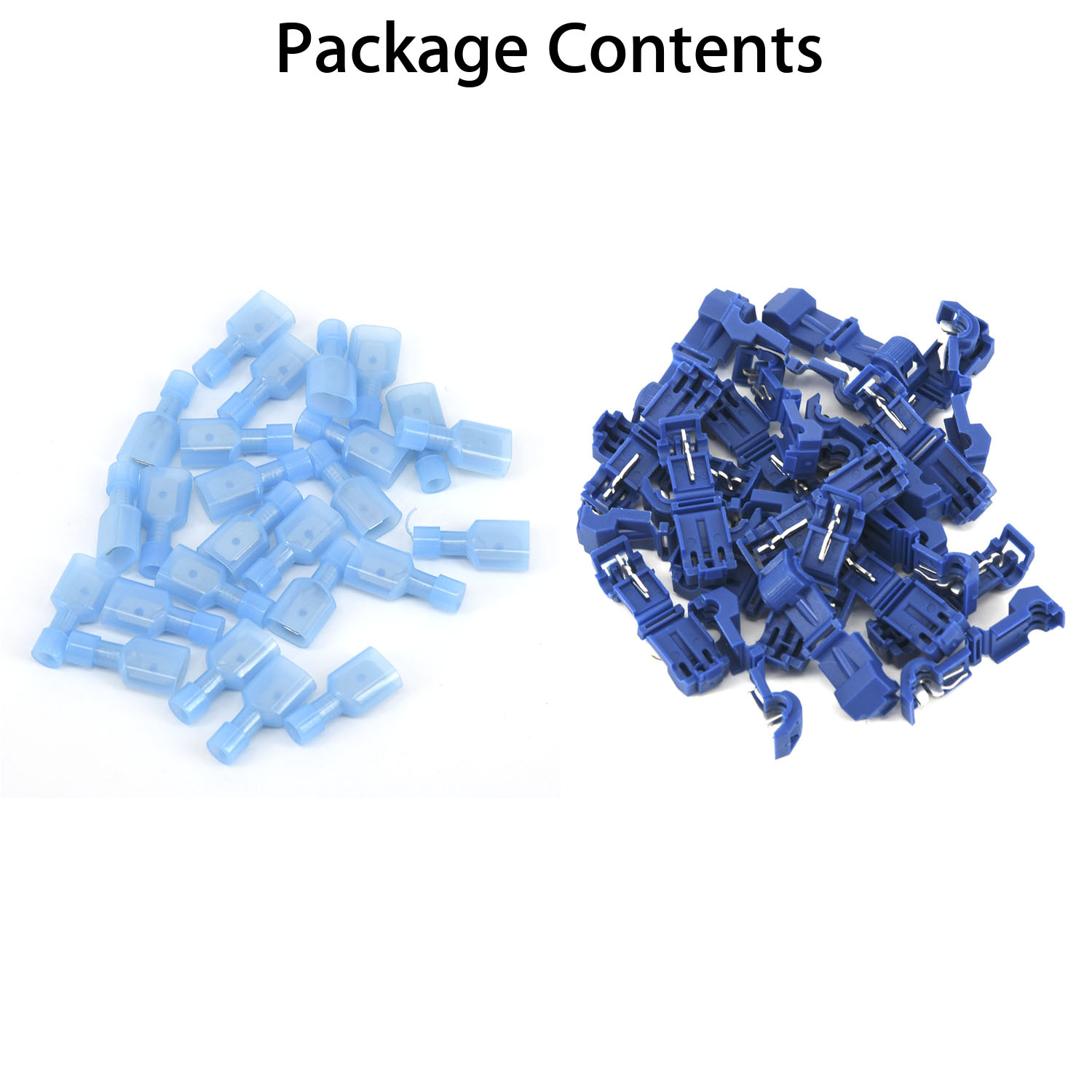 Goodhd 50Pcs Set Quick Splice Lock Wire Crimp Terminal & Electric Cable ...