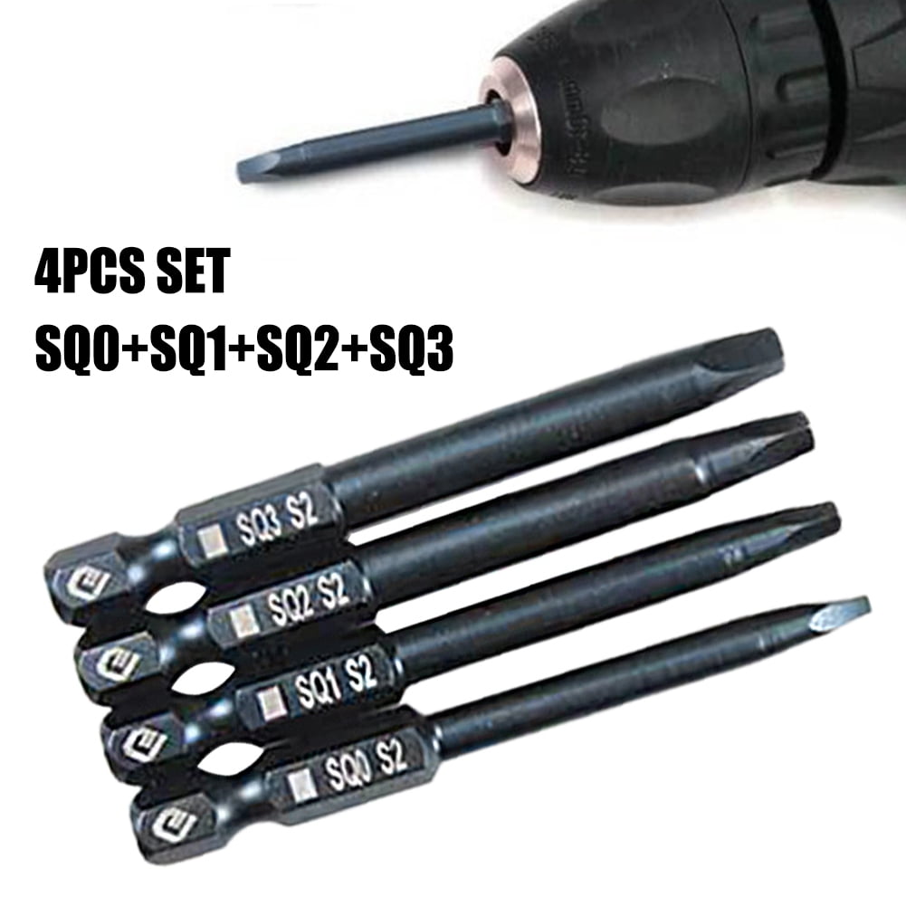Goodhd 65mm SQ0 SQ1 SQ2 Square Head Screwdriver Bits Set Hex Shank ...