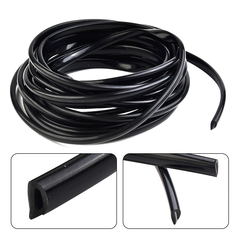 Goodhd 6M Black U-Shape Car Door Moulding Rubber Strip Trim Guard Edge ...