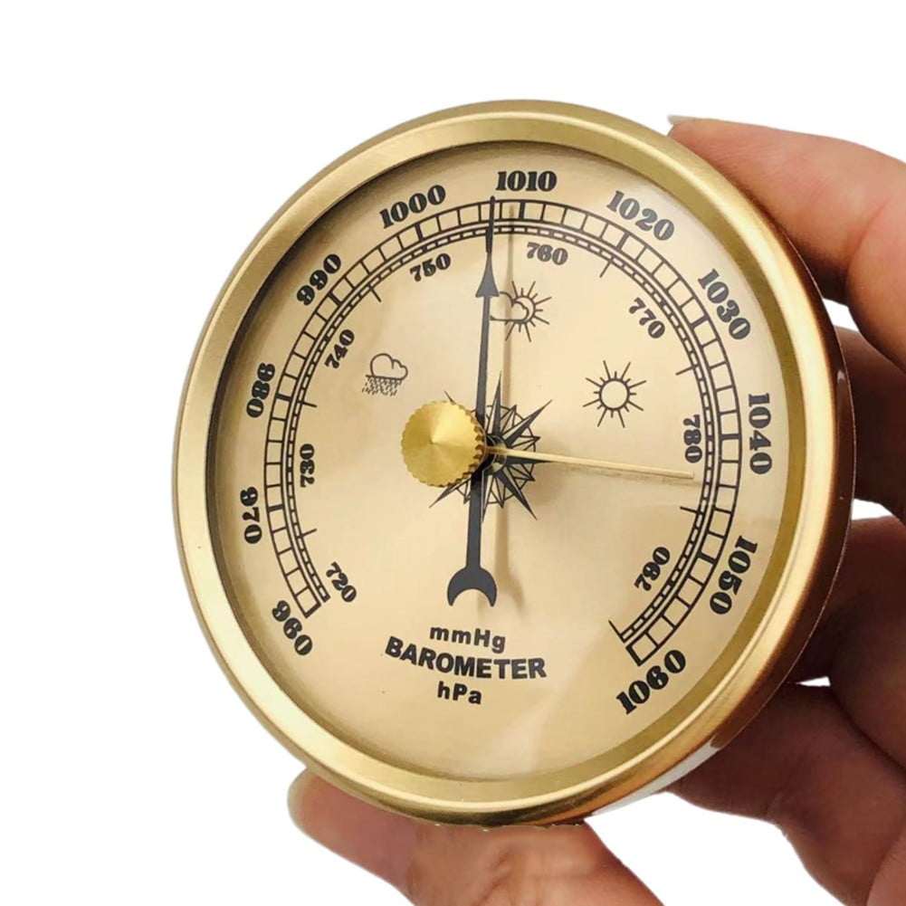 Goodhd 70Mm Gold Pointer Barometer Household Barometer Pressure Gauge ...