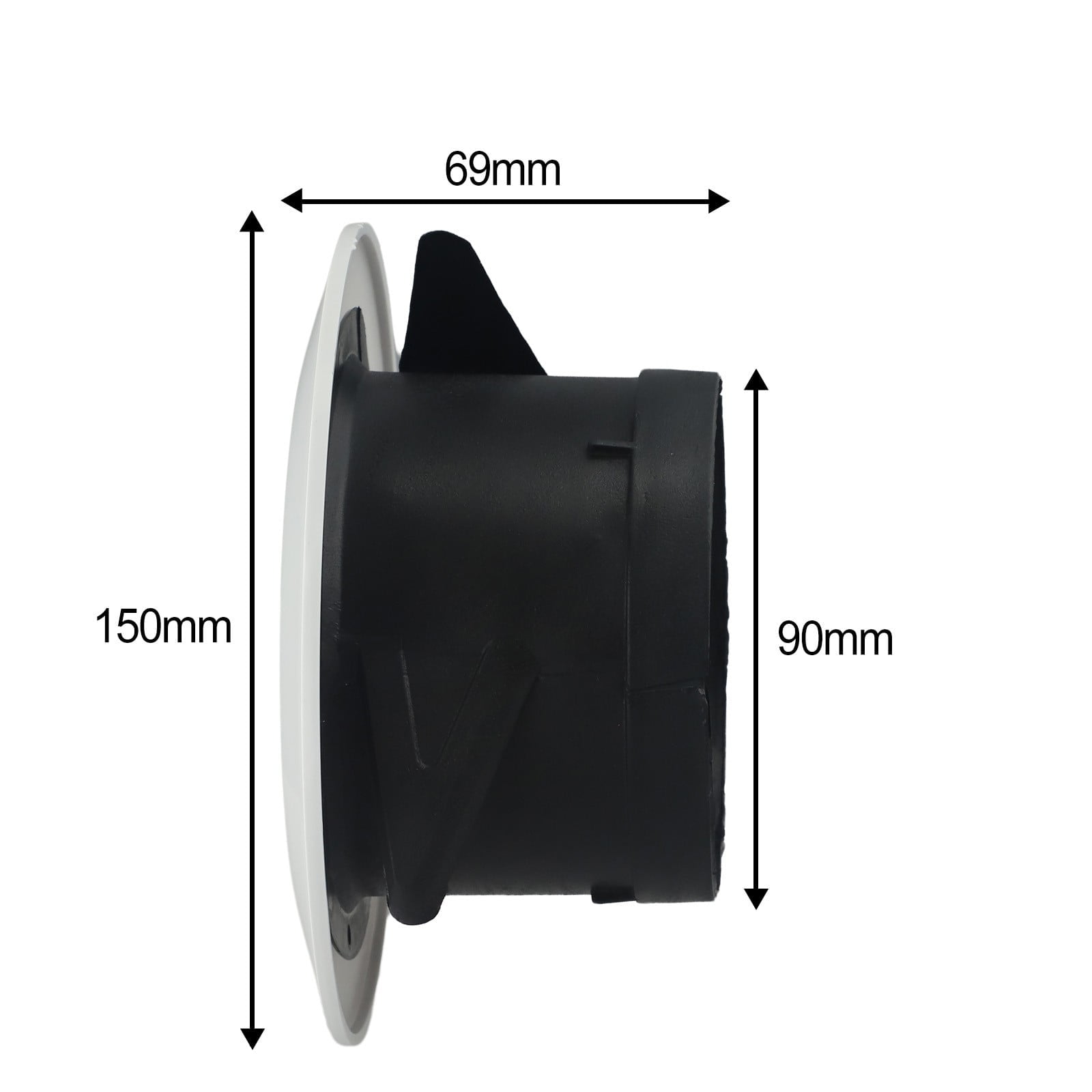 Goodhd 75-200Mm Round Adjustable Wall Interior Vent Abs Ventilation ...