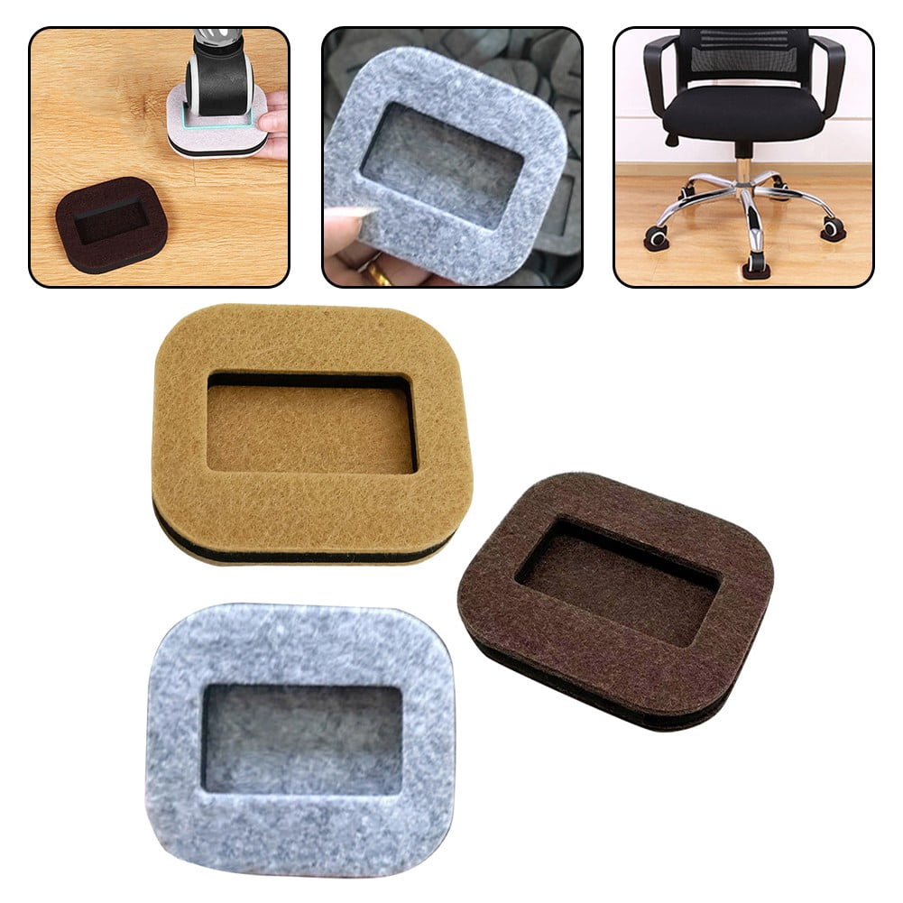 Goodhd 8 Pieces Square Felt Furniture Caster Cups Non-Slip Floor ...
