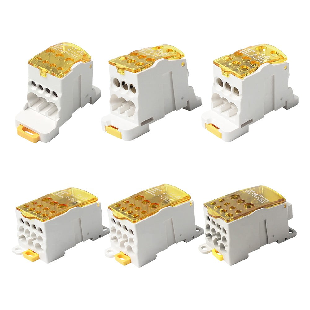 Goodhd 80A ~ 500A Power Junction Box Distribution Terminal Block Connector Din Rail-160A ...