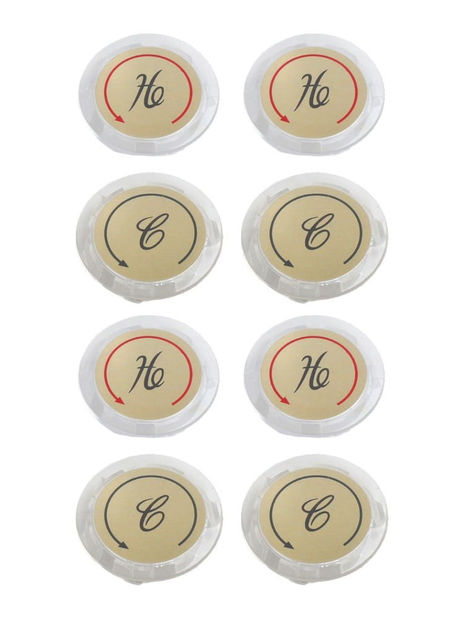 Goodhd 8Pcs Faucet Index Buttons Hot And Cold Sink Shower Knobs Handle ...