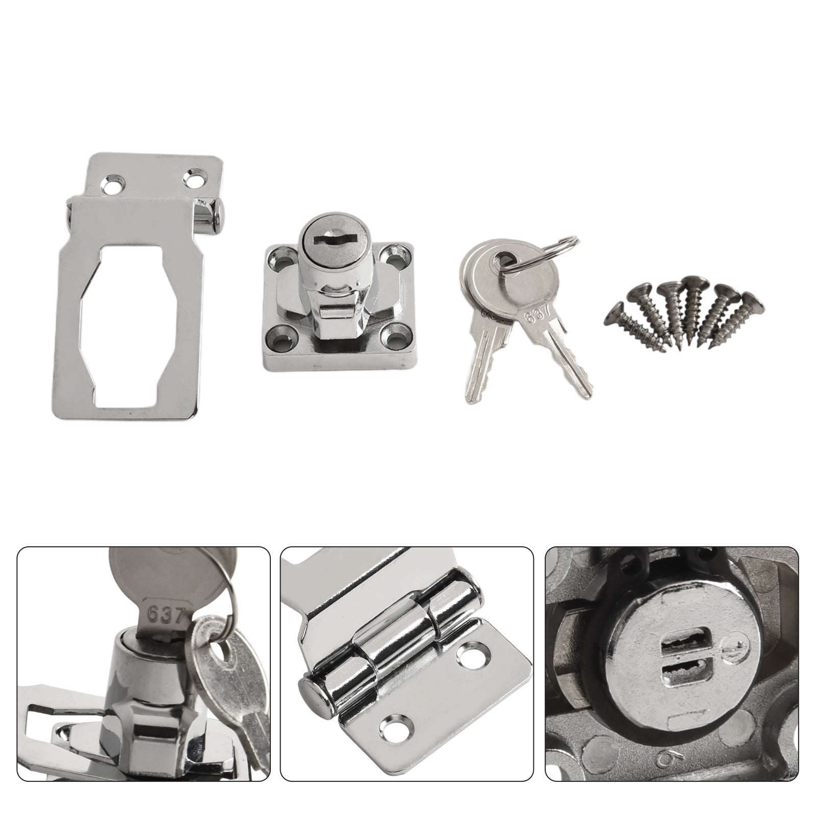 Goodhd 90 Degree Refrigerator Lock Drawer Lock Lock Cabinet Door Lock,2 ...