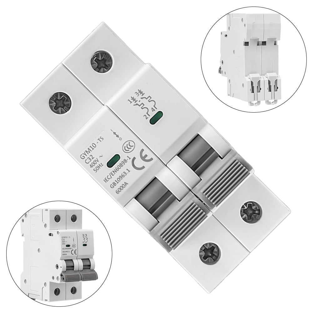 Goodhd Ac Mini Circuit Breaker Mcb 2Pole 6/10/16/20/25/32/40/50/63A 6Ka Curves Switch-6A ...
