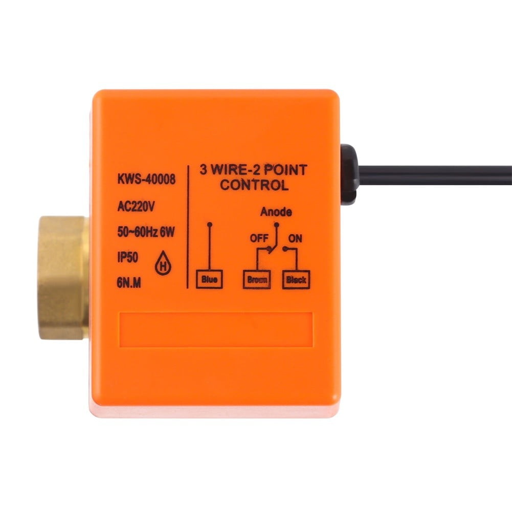 Goodhd Ac220V Brass Electric Ball Valve Three Wire Two Control 3-Way Solenoid Valve-Dn15 ...