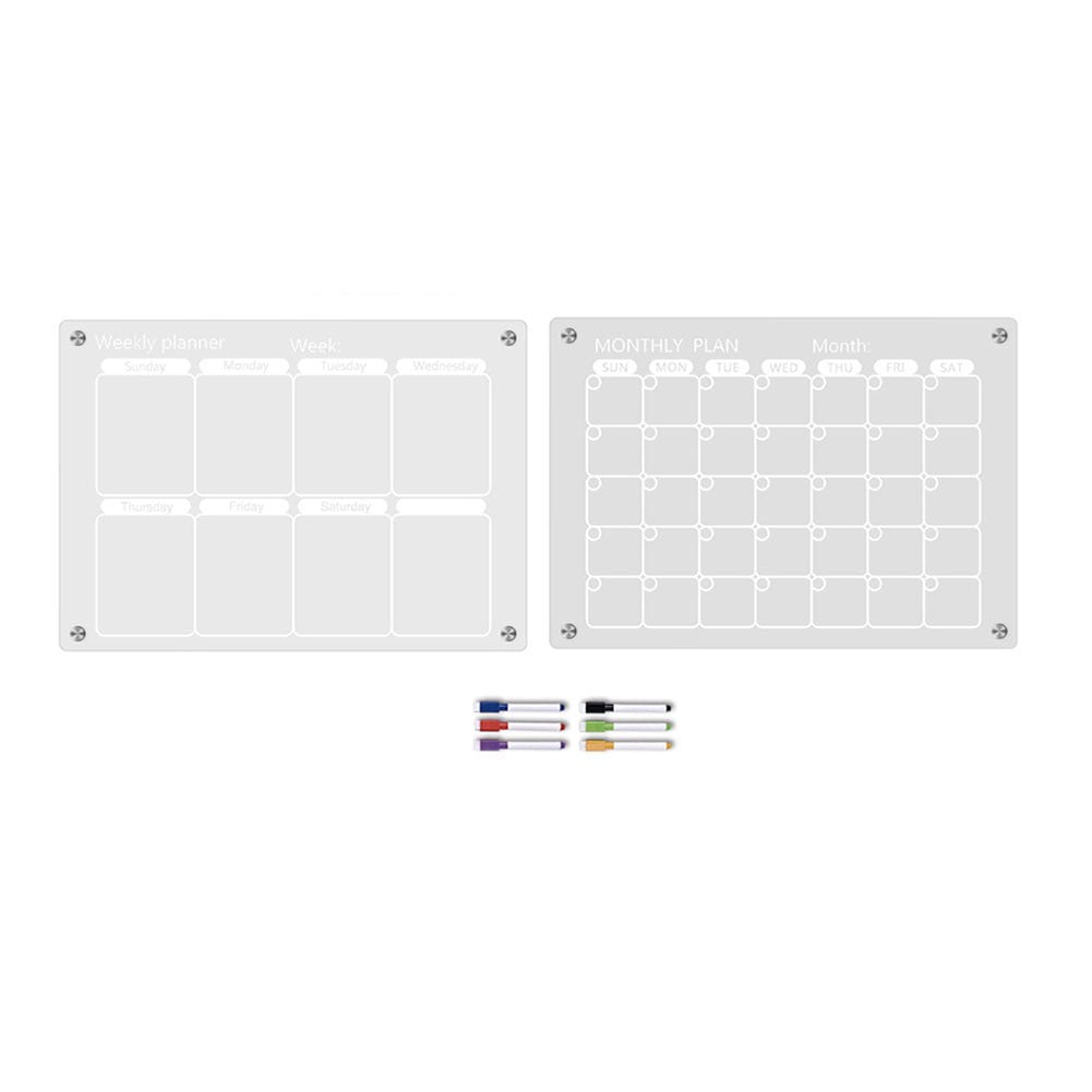Goodhd Acrylic Magnetic Calendar Fridge Calendar Message Board Monthly ...