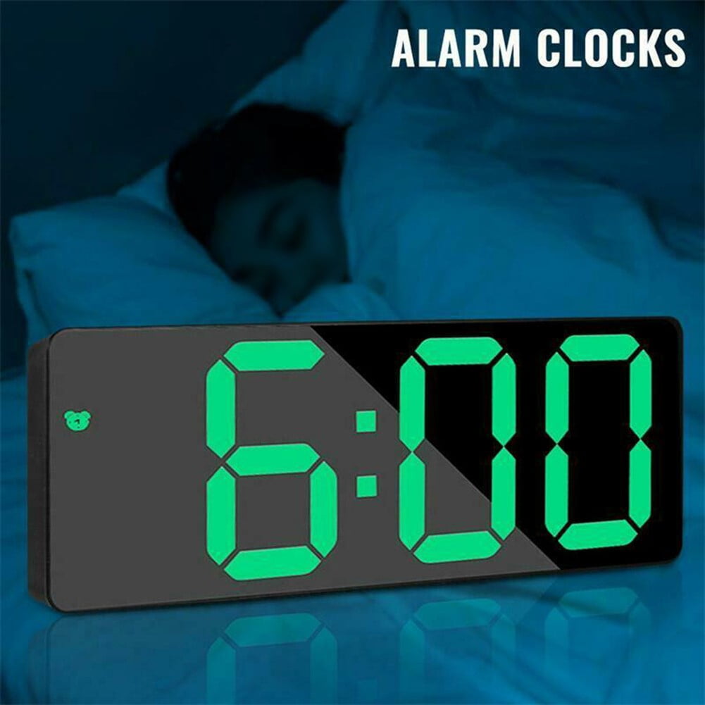 Goodhd Alarm Clock Display Digital Mirror Alarm Clock Battery/Usb Alarm ...