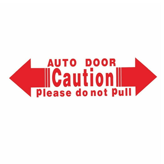Goodhd Automatic Door Hint Caution Please Do Not Pull Decal Car Sticker ...