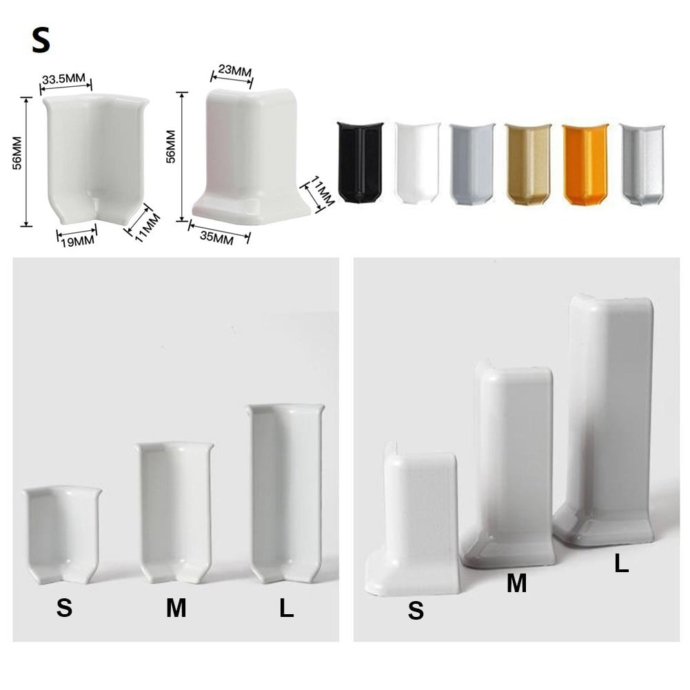 Goodhd Baseboard Corner Blocks 5.4 Cm Height Baseboard Wall Base Corner ...