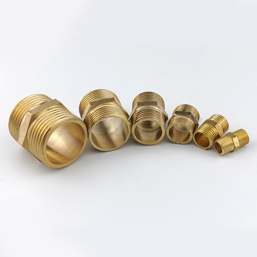 Goodhd Brass Hose Connector Hose Adapter Male To Male 1/4" Inch ...