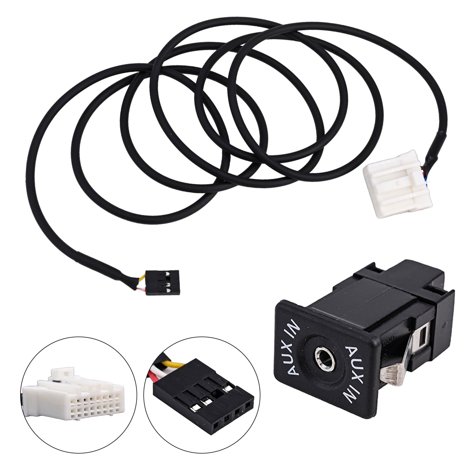 Goodhd Car Radio Aux-In Socket 8Pin Aux Adapter For Mazda Wire Audio ...