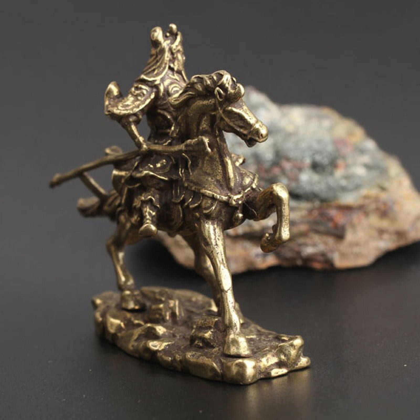 Goodhd Chinese Copper God Of Wealth Guan Gong Statue Home Table Desk ...