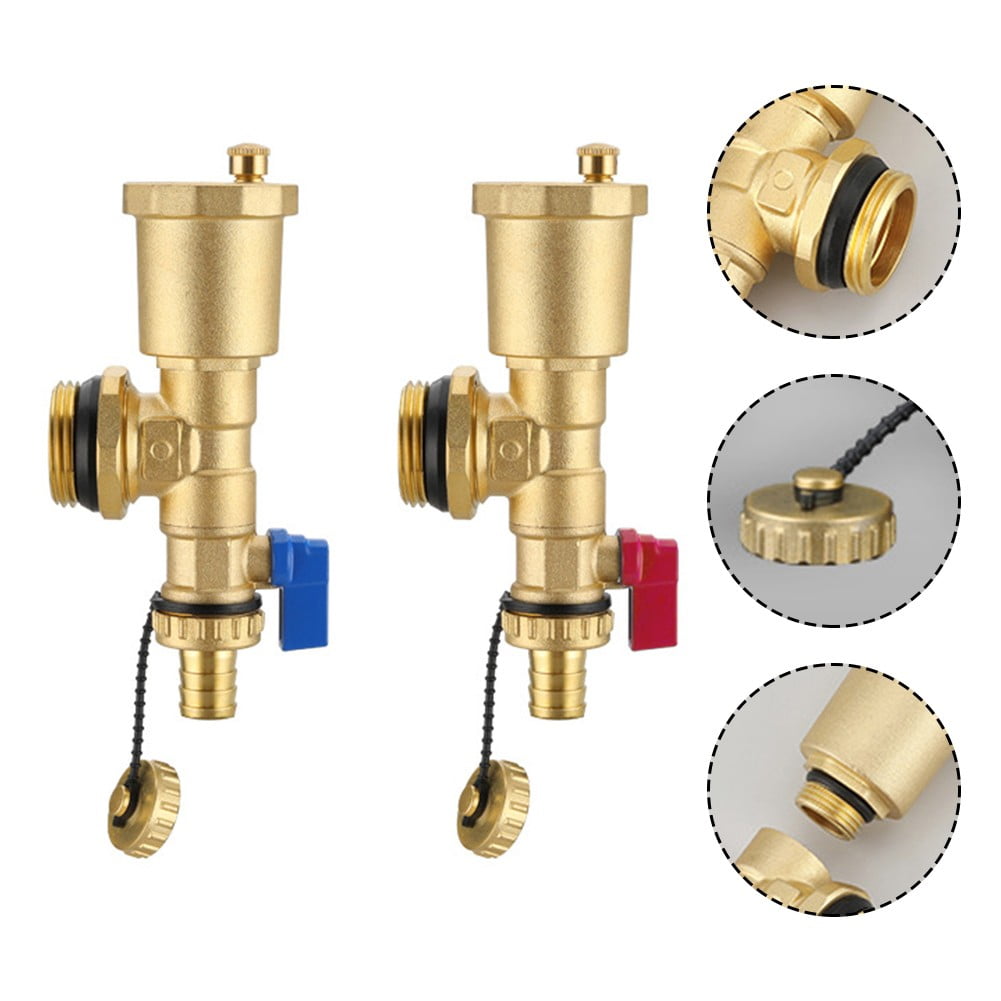 Goodhd Copper Floor Heating Water Distributor Drain Valve Automatic ...