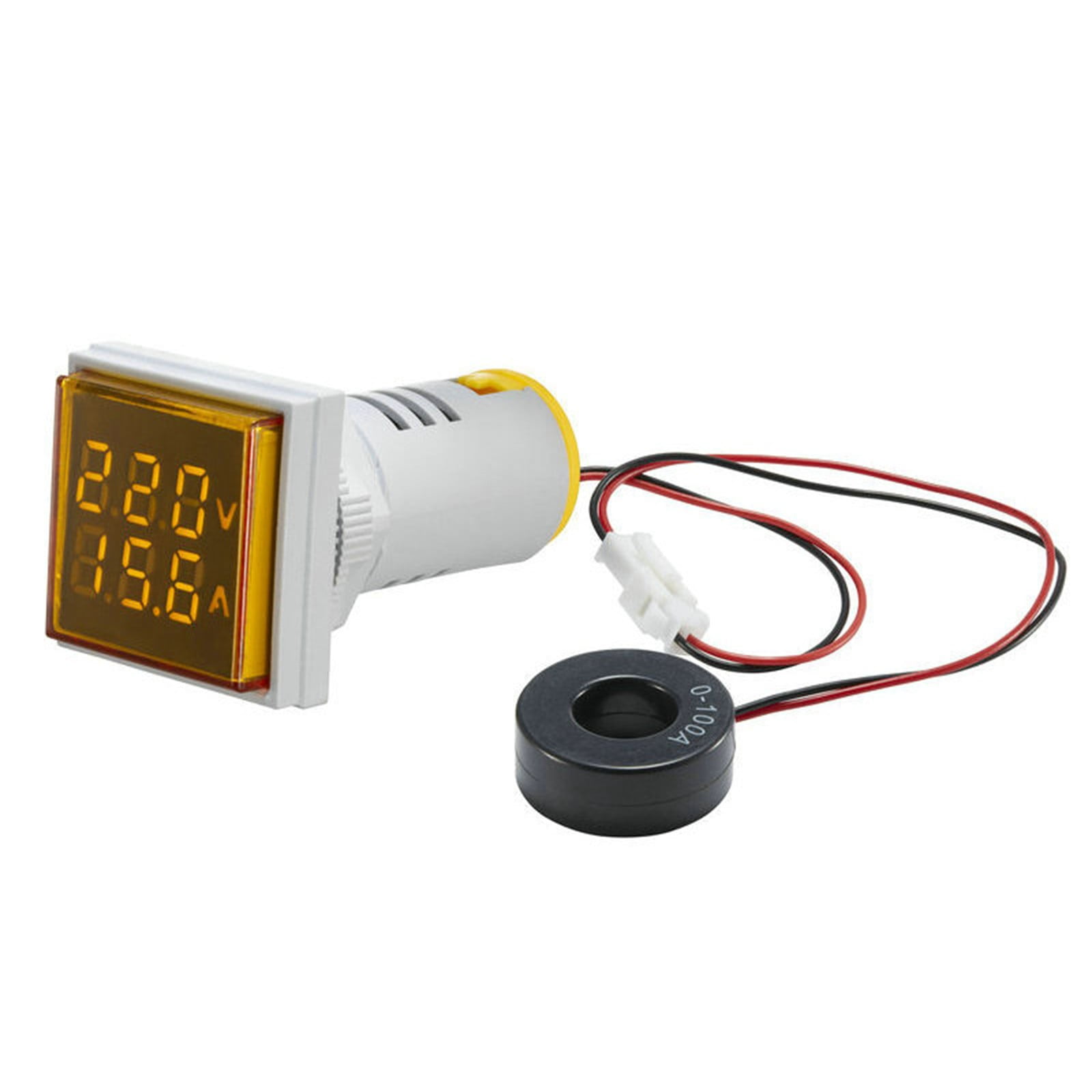 Goodhd Digital Ammeter Voltmeter, 22Mm Square Digital Tube Screen With ...