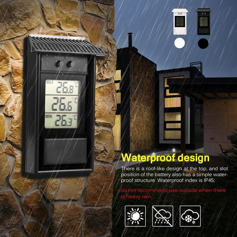 Goodhd Digital Max Min Greenhouse Thermometer Indoor & Outdoor Garden ...
