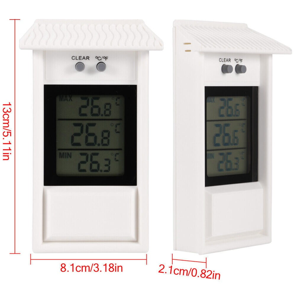 Goodhd Digital Max Min Greenhouse Thermometer Indoor & Outdoor Garden ...