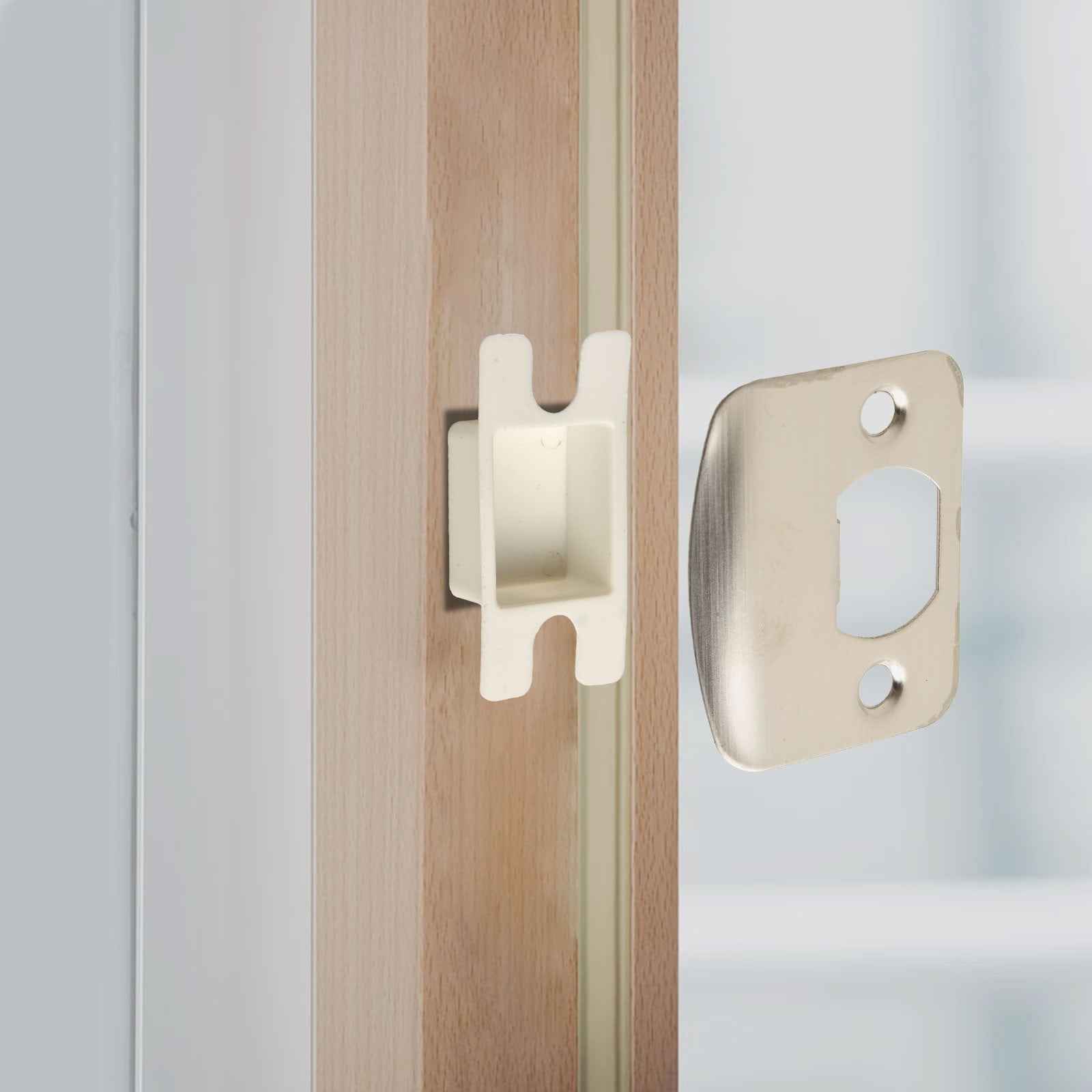 Goodhd Door Strike Plate Repair Kit, Standard Door Latch Restorer ...