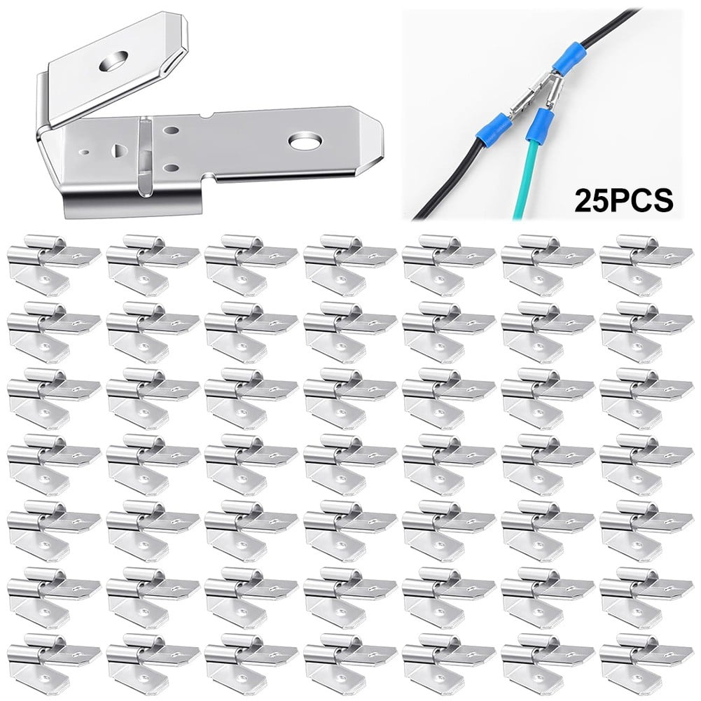 Goodhd Double Piggyback Spade Connectors 25PCS Electrical Male Female ...