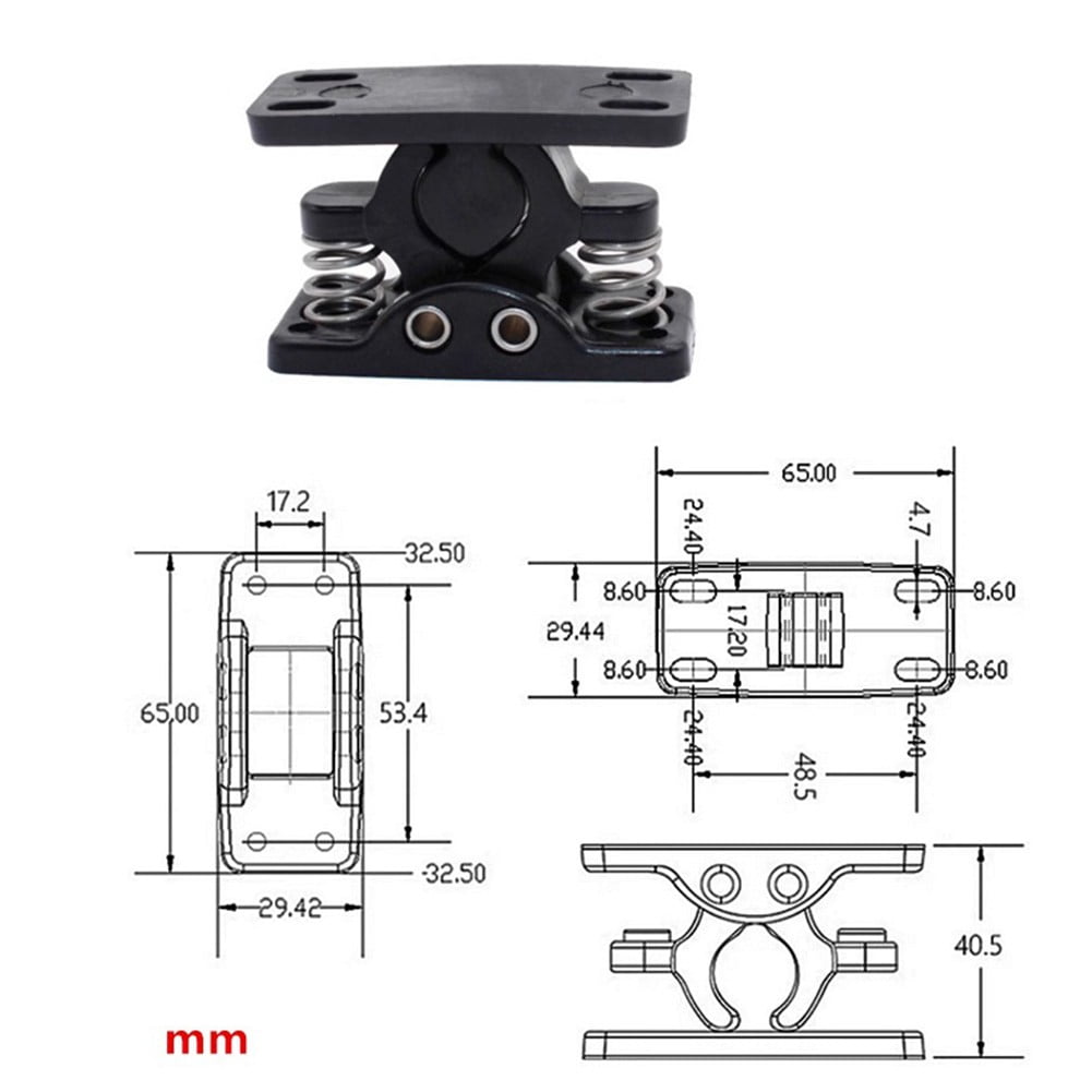 Goodhd Double Roller Catch With Spring Loaded Door Lock Stop Clamp Rv ...