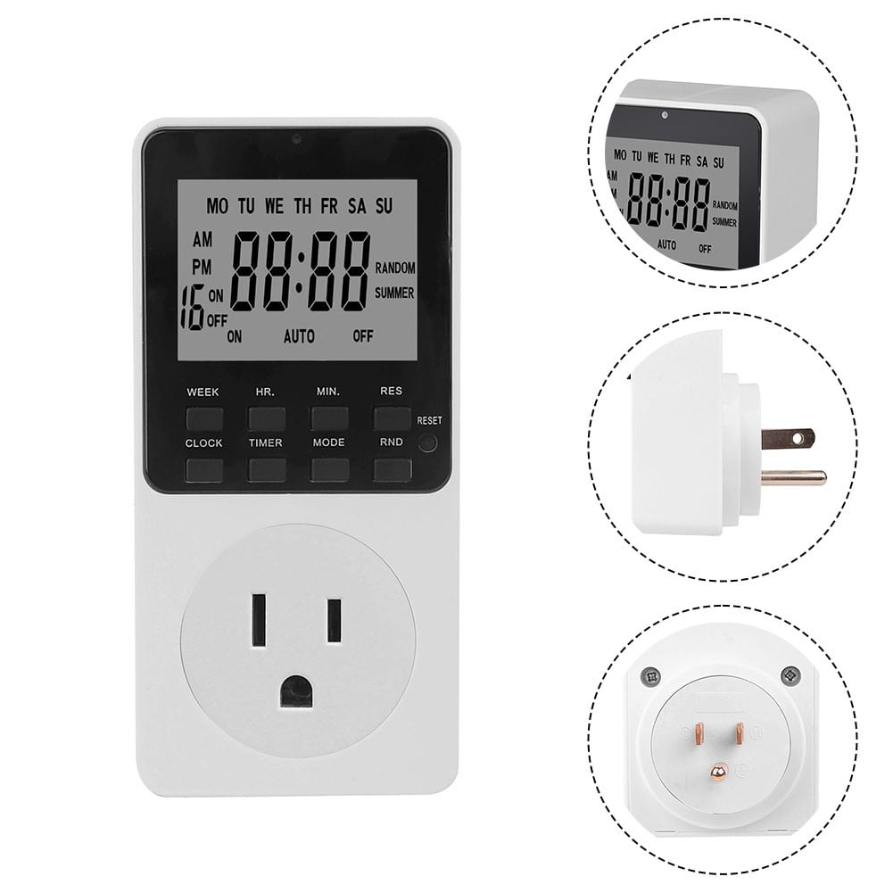 Goodhd Electronic Time Switch Time Socket Outlet 110V Programmable Time ...