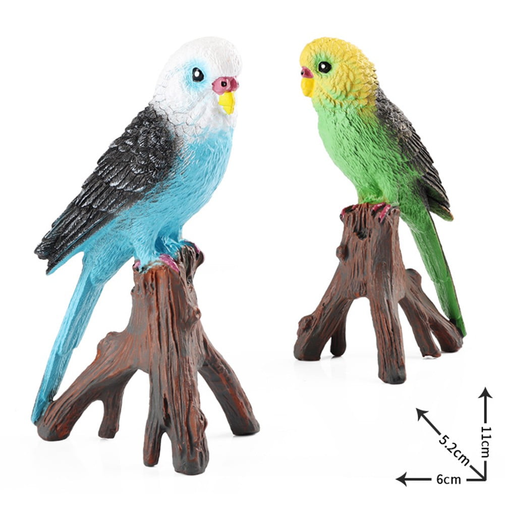 Goodhd Exquisite Parrot Budgie Ornament Vivid Budgerigar Arts Indoor ...