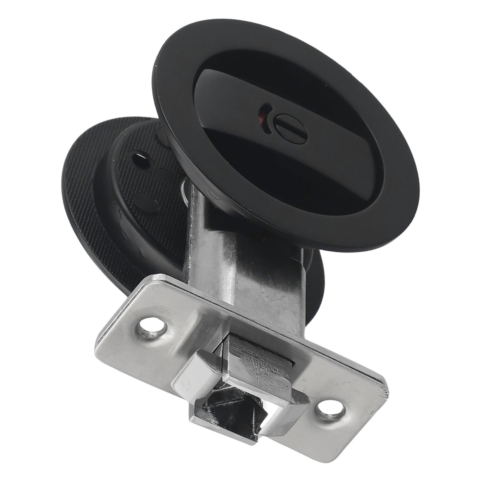 Goodhd Flush Pocket Door Lock With Color Indicators Black Contemporary ...