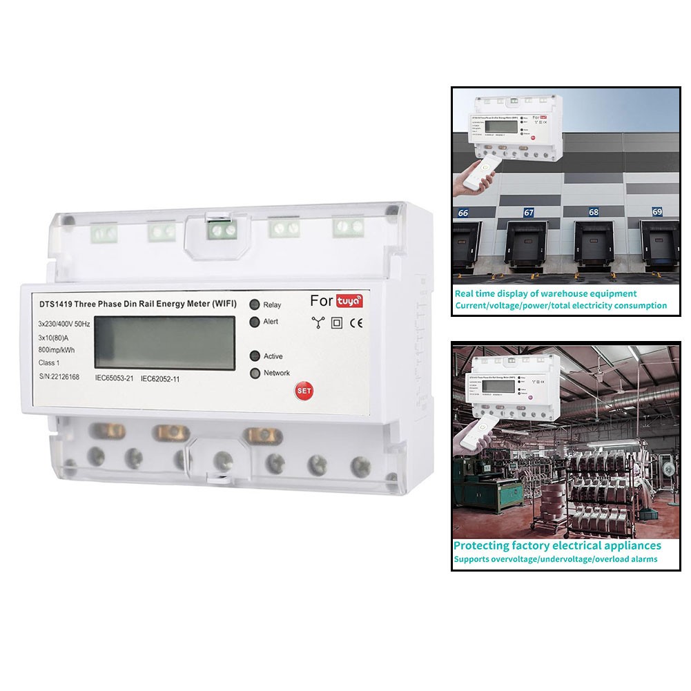 Goodhd For Smart Wifi Three-Phase Power Meter App Remote Monitoring Pre-Paid Lcd Screen ...