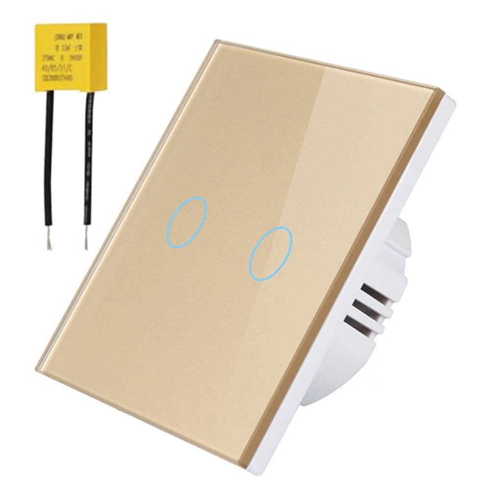 Goodhd For Tuya Smart Light Switch 2 Gang, Wifi Smart Touch Wall Switch ...