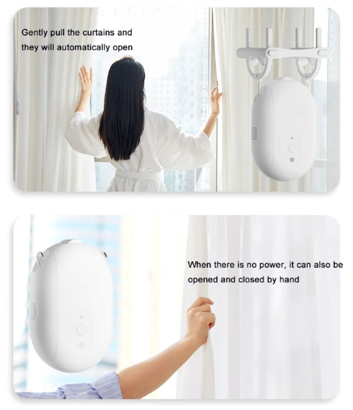 Goodhd For Tuya Wifi Smart Curtain Robot I & U Roman Rod Electric ...