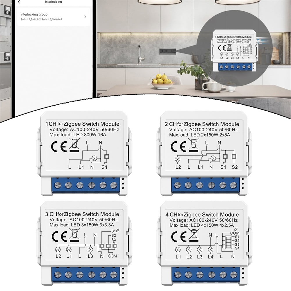 Goodhd For Zigbee Switch 1/2/3/4-Way Dual Control Switch Intelligent ...