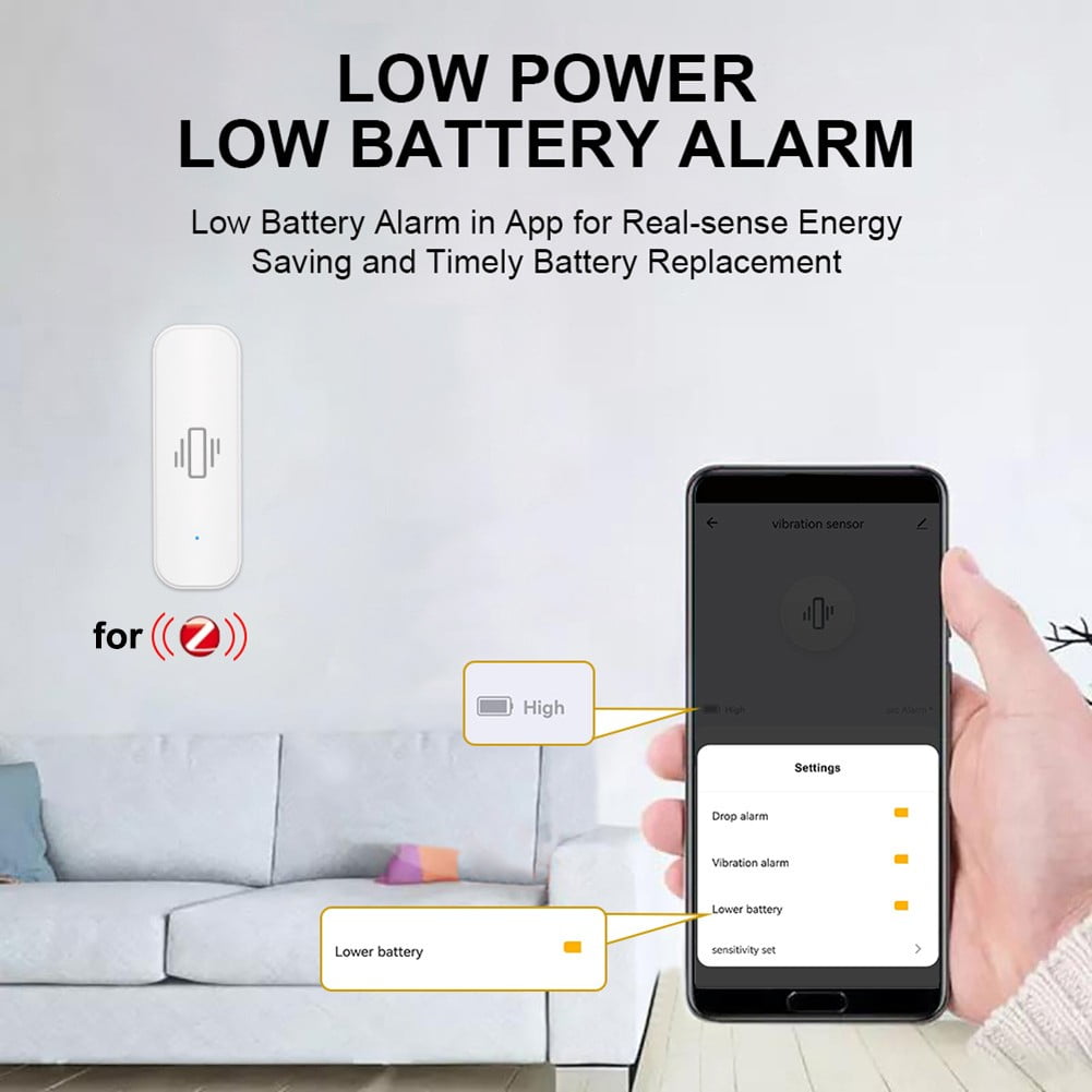Goodhd For Zigbee Vibration Sensor For Tuya Smart Vibration Sensor Real ...