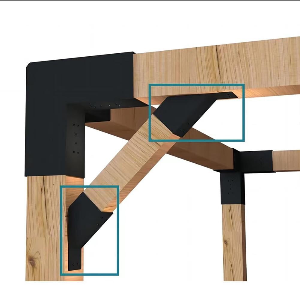 Goodhd Heavy-Duty 45° Angle Pavilion Brackets With Drain Holes For 2X4 ...