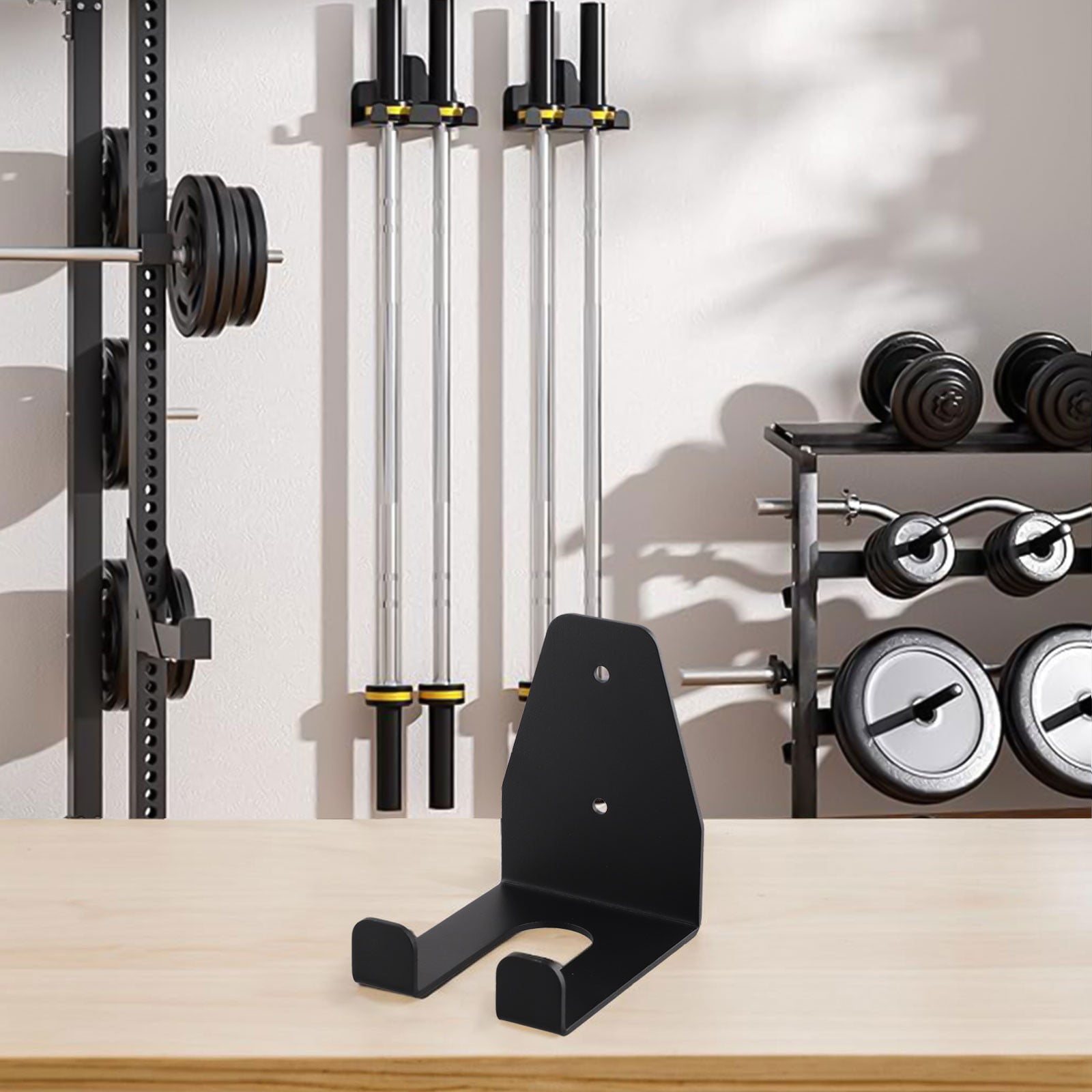 Goodhd Heavy-Duty Wall-Mounted Barbell Rack: Space-Saving, For Sturdy ...