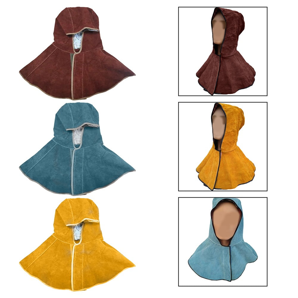 Goodhd Leather Welding Hood Helmet Mask Protector Cap Electric Welder ...