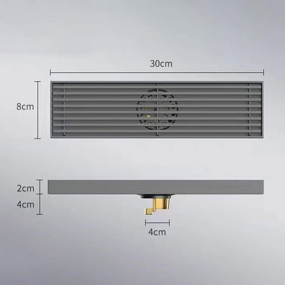 Goodhd Linear Shower Drain, 304 Stainless Steel Long Invisible Shower ...