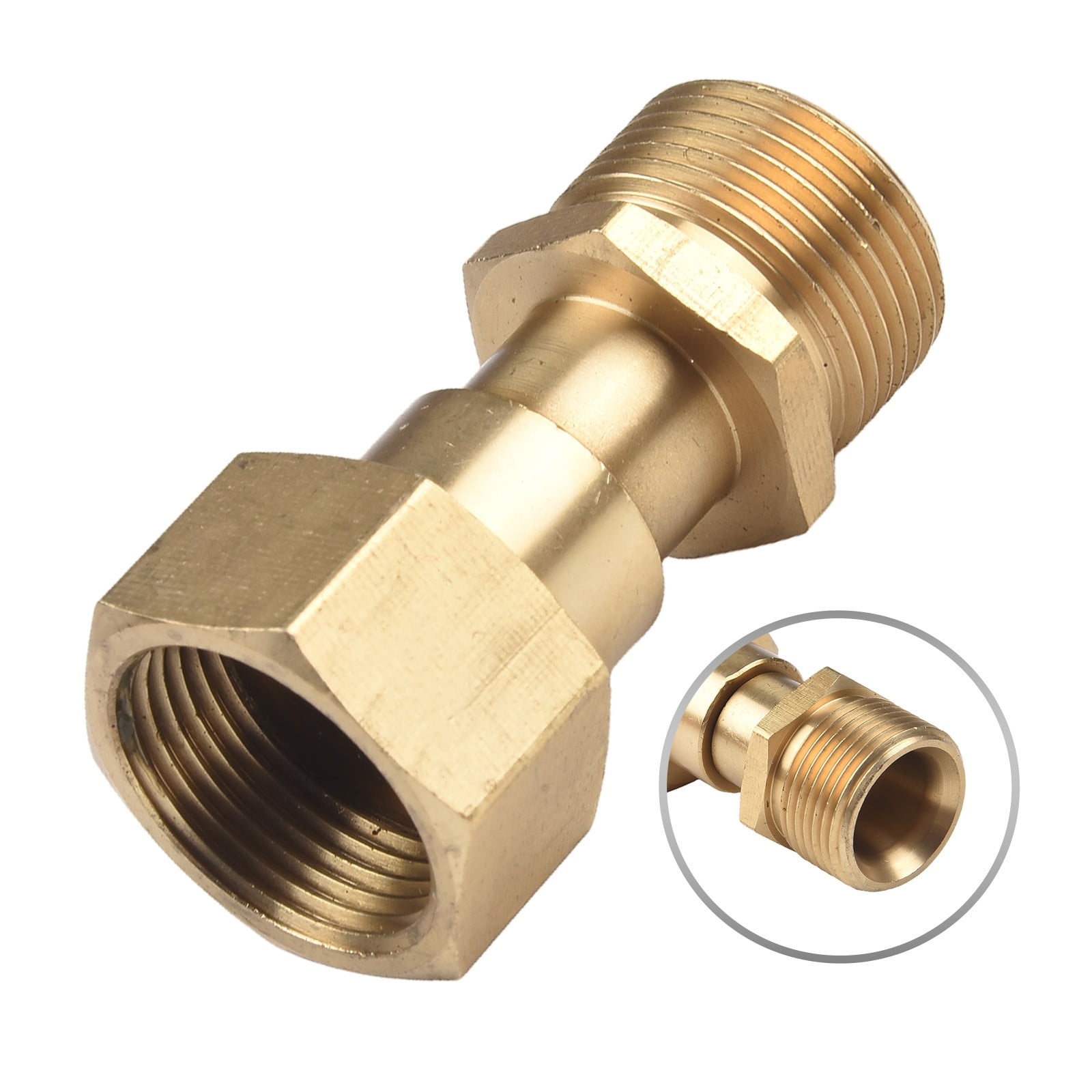 Goodhd M22 14mm Brass Pressure Washer Swivel Joint Connector Hose ...