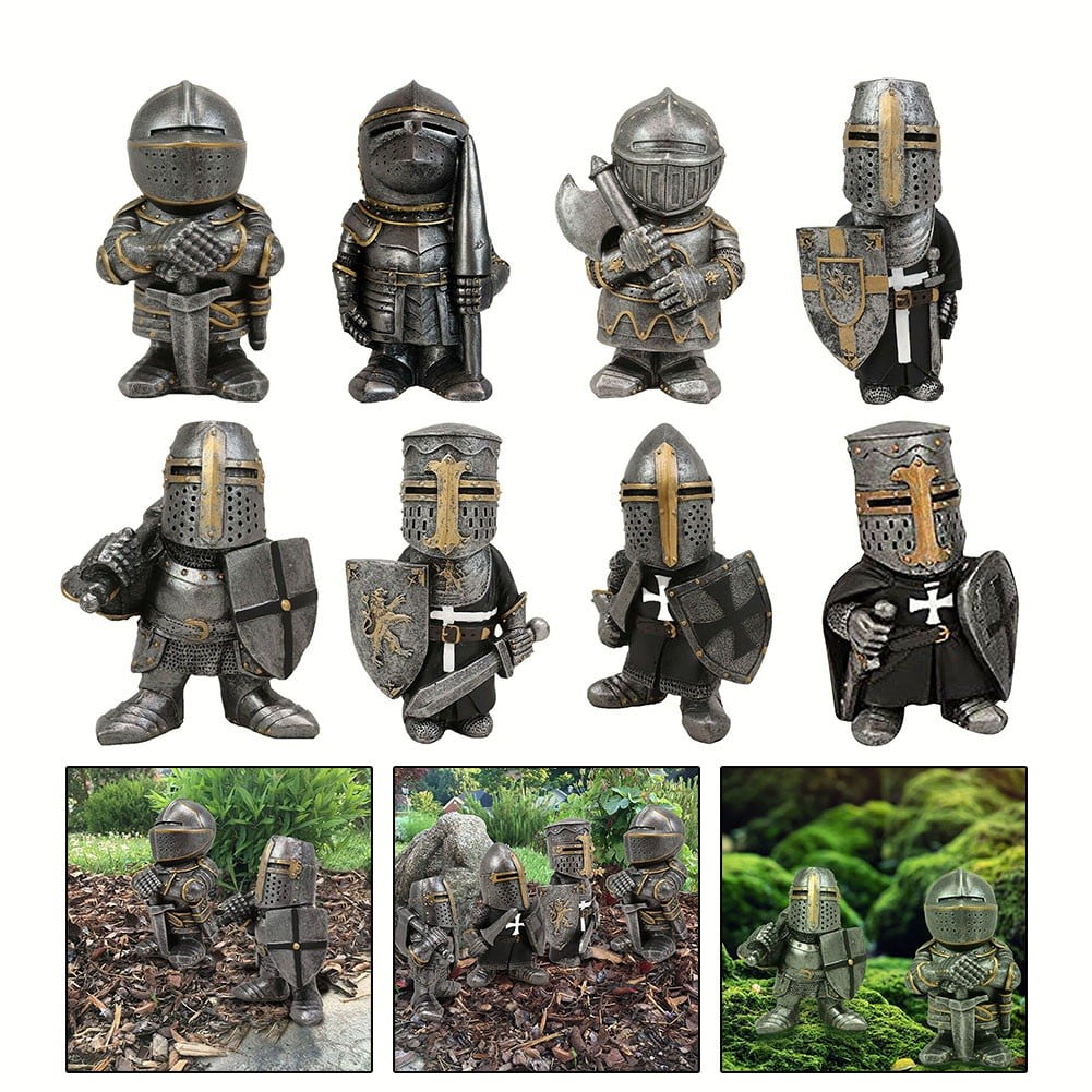 Goodhd Medieval Figurine Art Ornament Sculpture Gnome Guard Home Garden ...