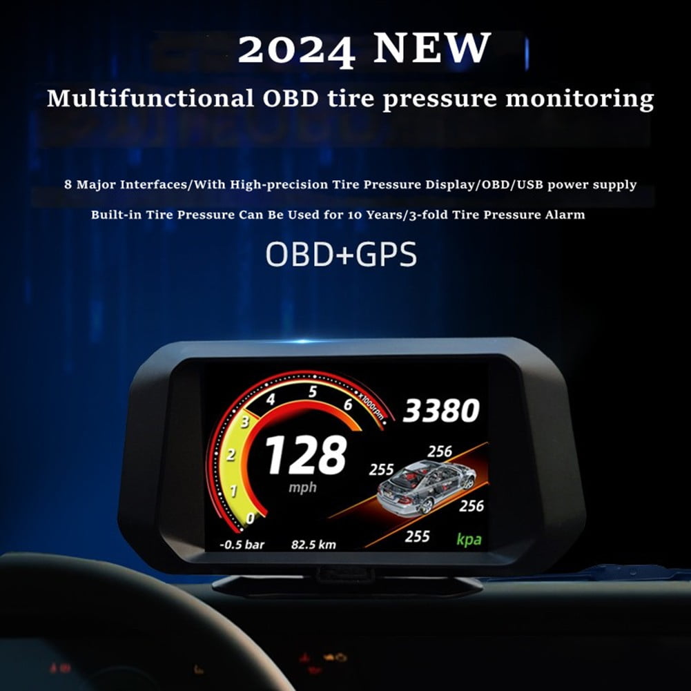 Goodhd Obd Multifunction Lcd Tire Pressure Monitoring Car Hud Head-Up ...