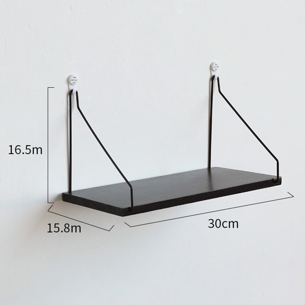 Goodhd One-Line Partition Storage Rack Wooden Wall Rack Easy To Install ...