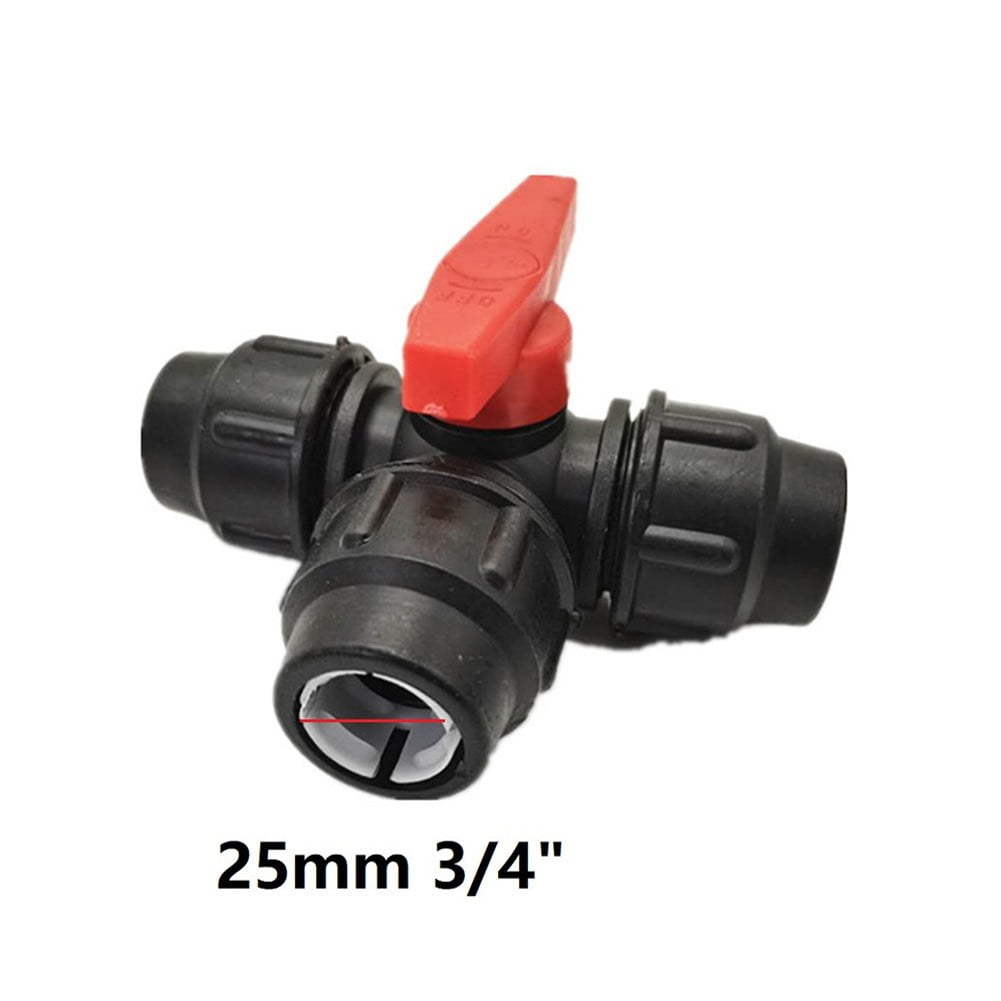 Goodhd Pe Three Water Adaptor Pipe Connector Clamp With Control Valve ...