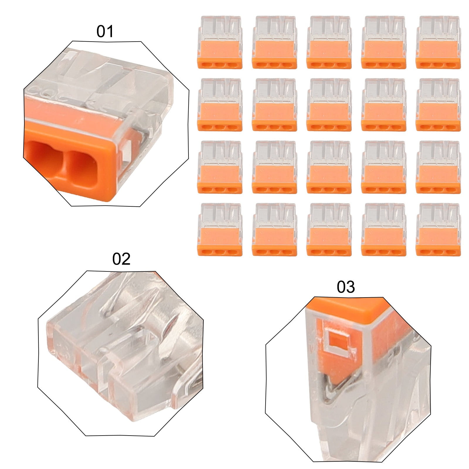 Goodhd Quick Connection Terminal Plug-In Hard-Wire Splitter Lighting ...