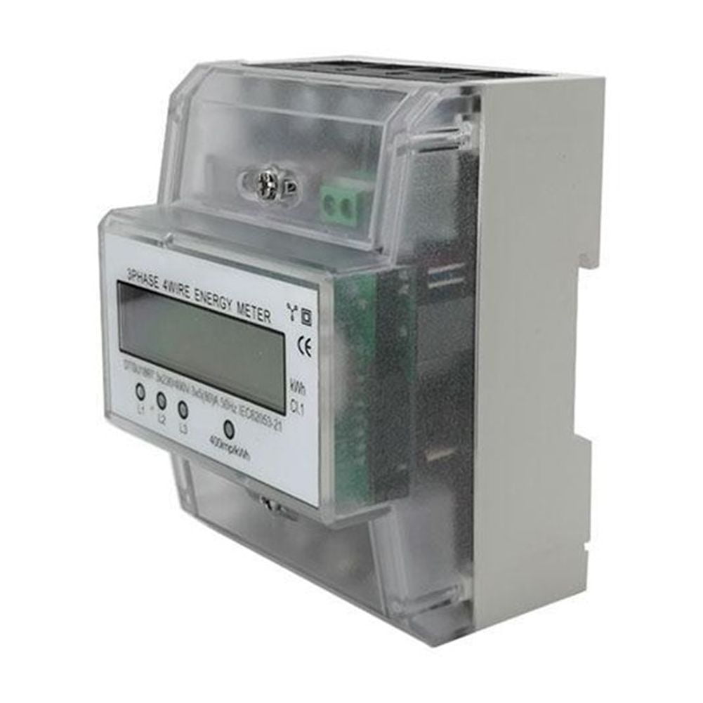Goodhd Rail-Mounted Energy Meter 3-Phase Four-Wire Digital Electricity ...
