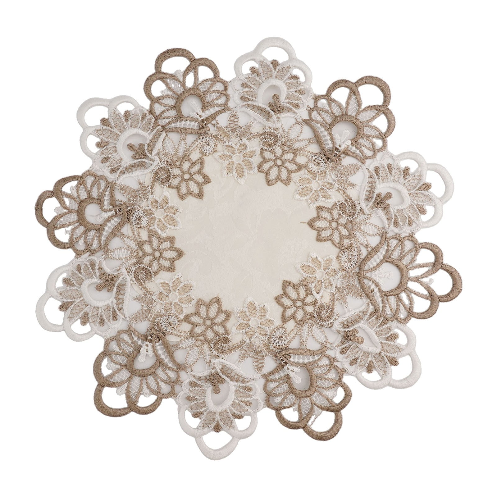 Goodhd Round Lace Tablecloth Floral Table Cover Dustproof Home Festival ...