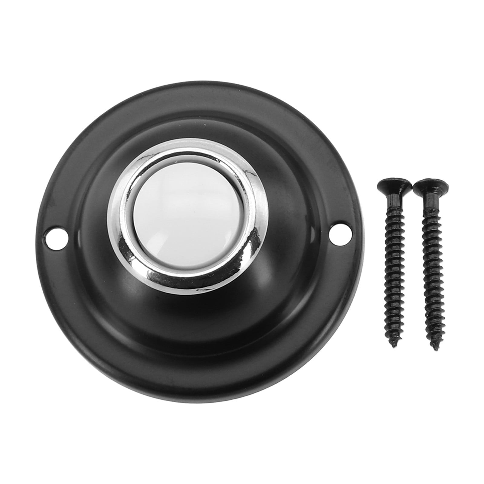 Goodhd Round Metal Doorbell Push Button with LED Light Black Wired ...