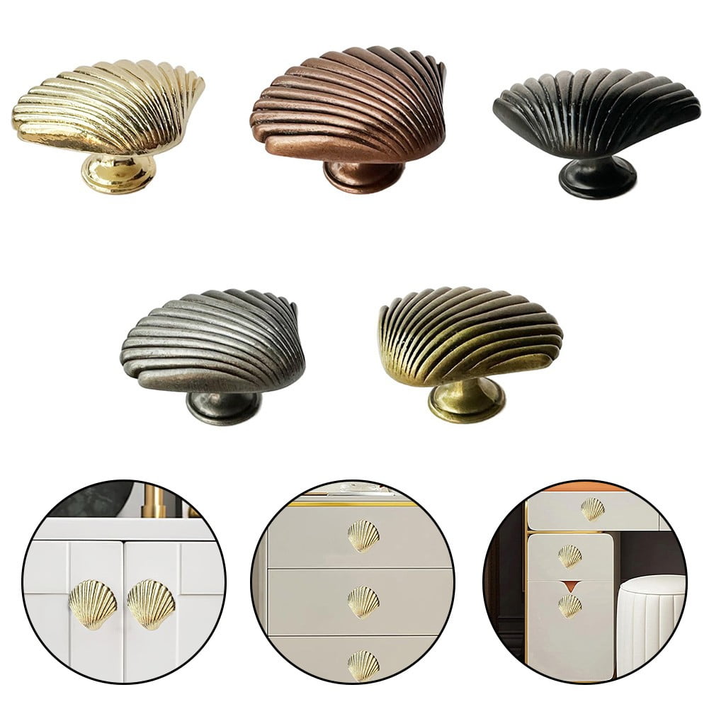 Goodhd Shell Shape Handle Zinc Alloy Single Hole Handle Furniture ...