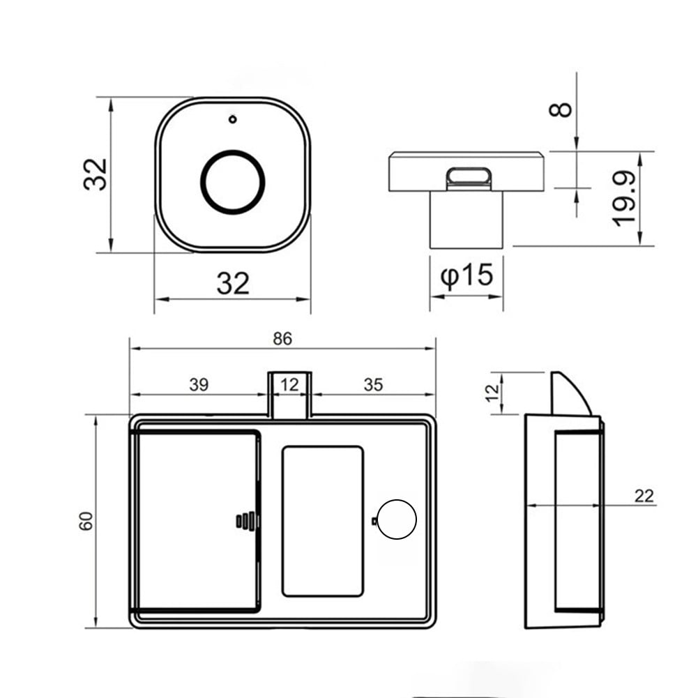 Goodhd Smart Fingerprint Lock Drawer Lock Handle Cabinet Lock Shoe ...